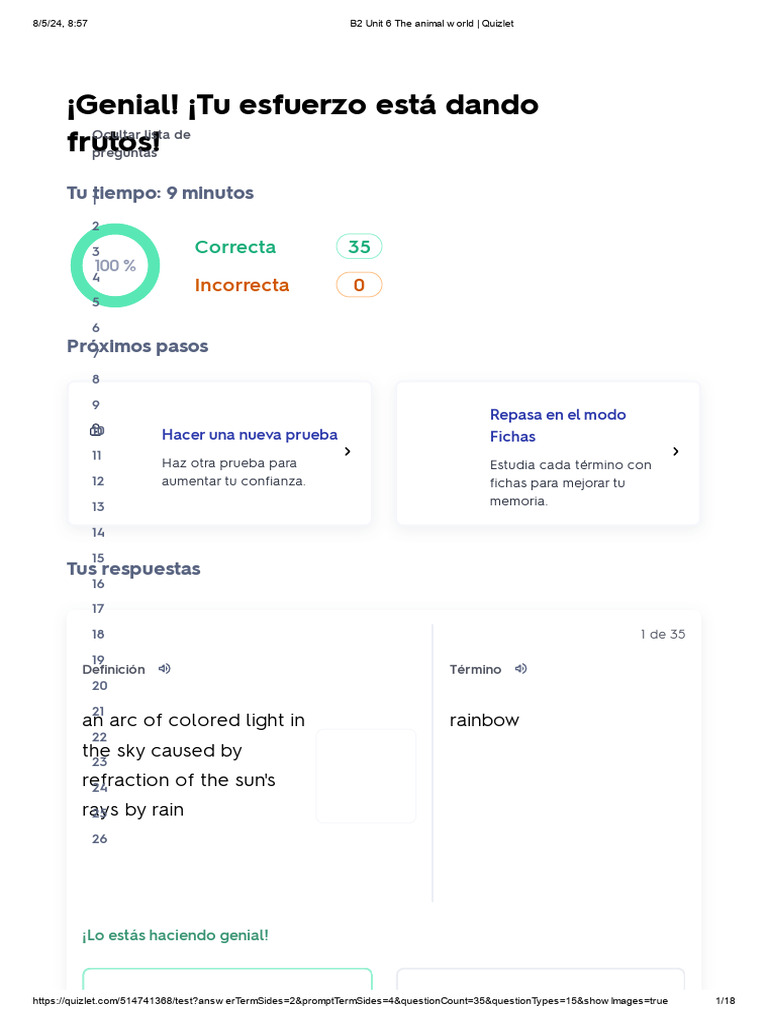 B2 Unit 6 The Animal World Quizlet - Silva Cesar | PDF