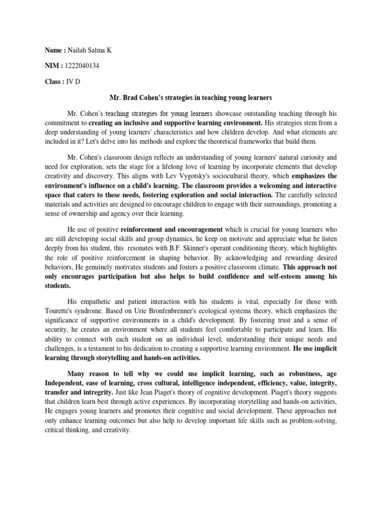 Teaching Strategies for Young Learners | PDF | Learning | Creativity