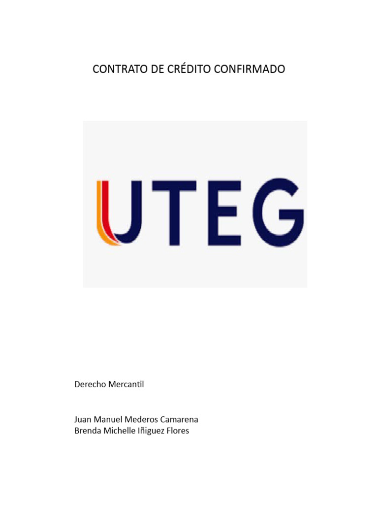 Crédito Confirmado | PDF | Carta de crédito | Derecho empresarial