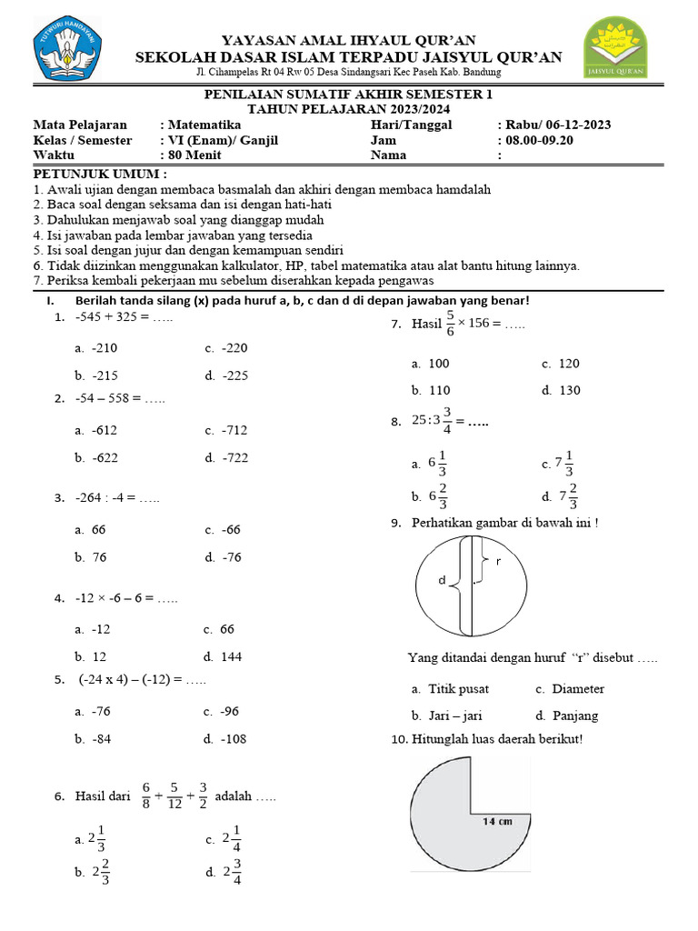 Sas MTK 6 Ganjil | PDF