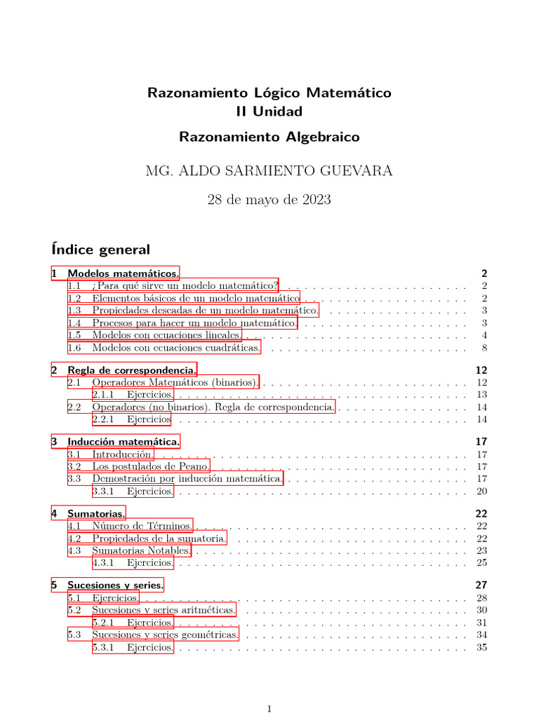 Razonamiento Lógico Matemático II Unidad Razonamiento Algebraico | PDF ...