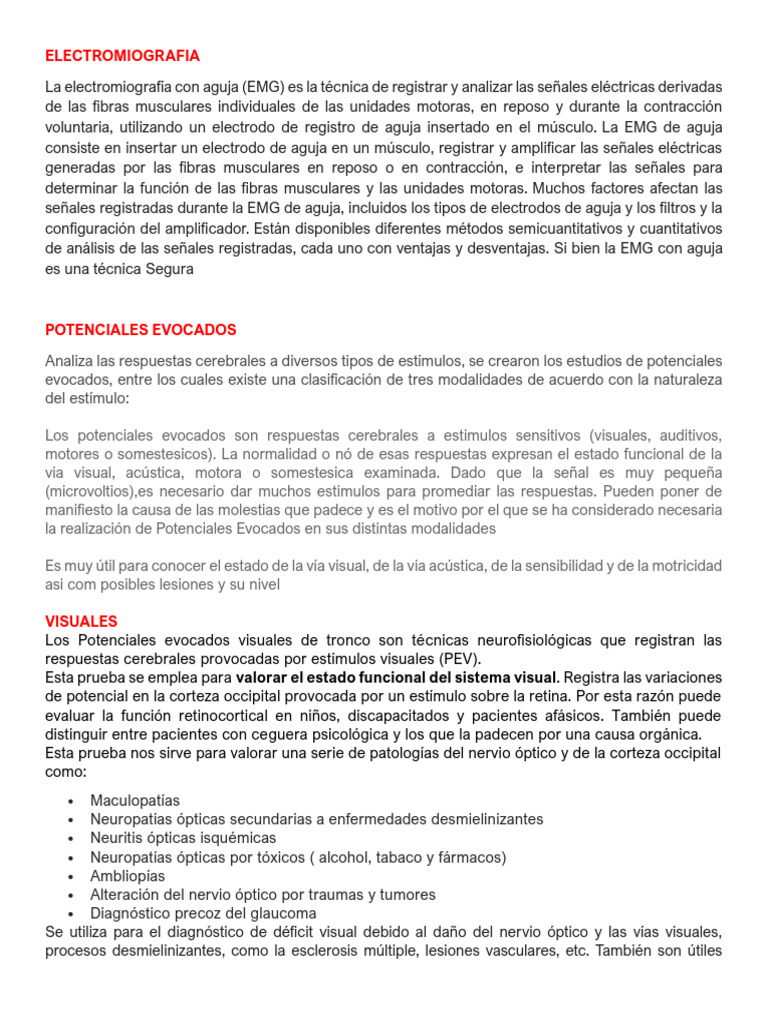 ELECTROMIOGRAFIA | PDF | Electromiografia | Sistema nervioso