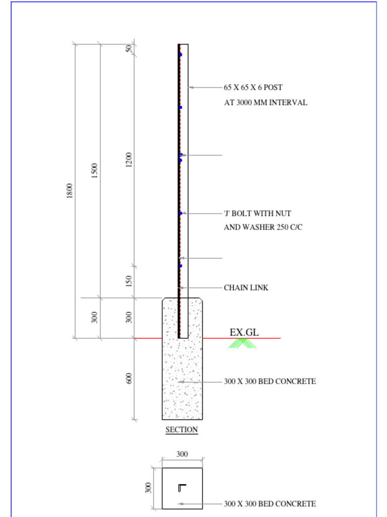 Chain Link Fence Construction Details | PDF