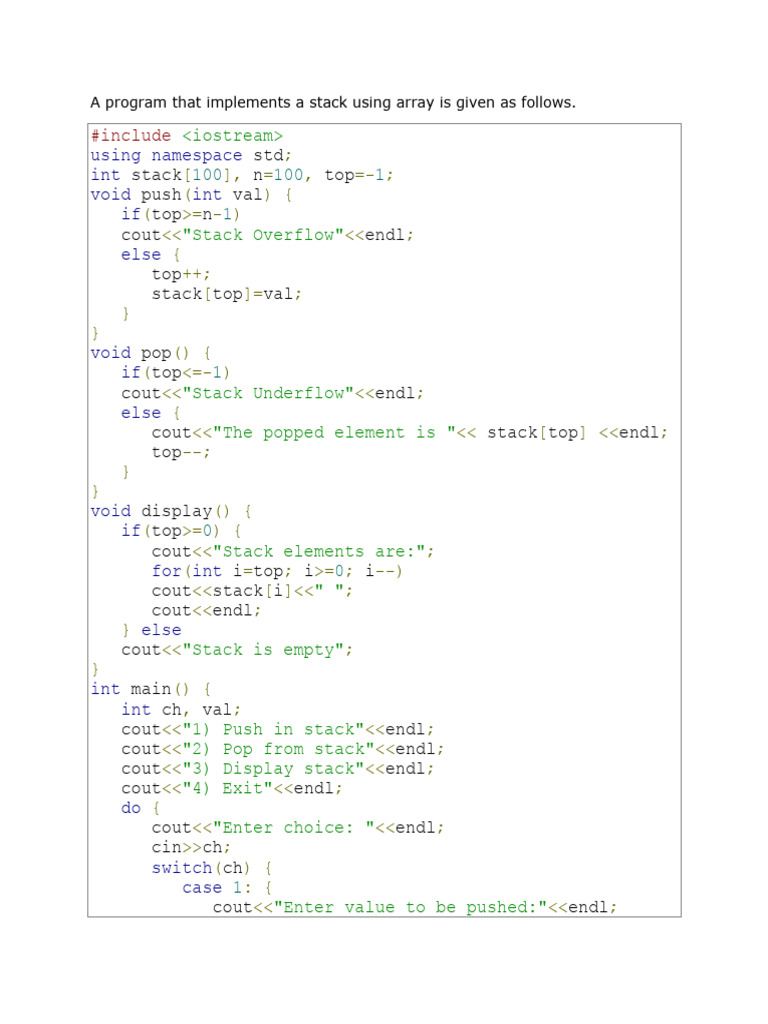 Stack | PDF | Computer Programming | Software Engineering