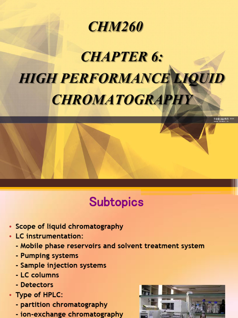 Chap6 Hplc 2014 Pdf Chromatography High Performance Liquid