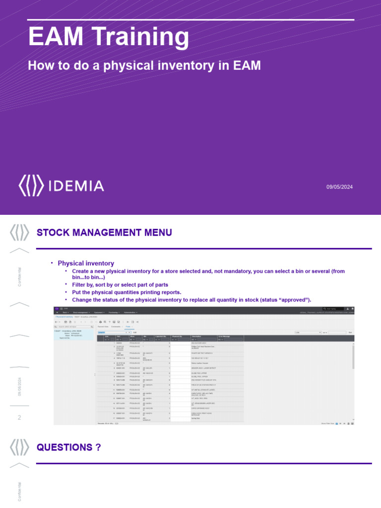6 - How To Do A Physical Inventory in EAM | PDF