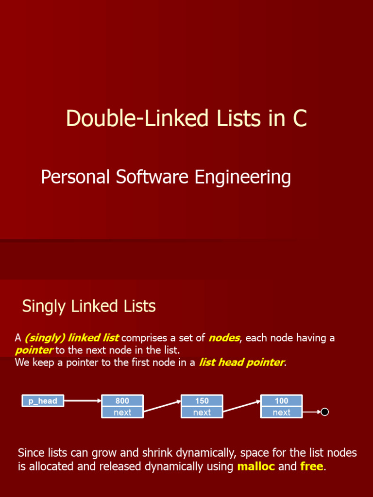 081 C Doublelinked Lists Pdf Pointer Computer Programming C