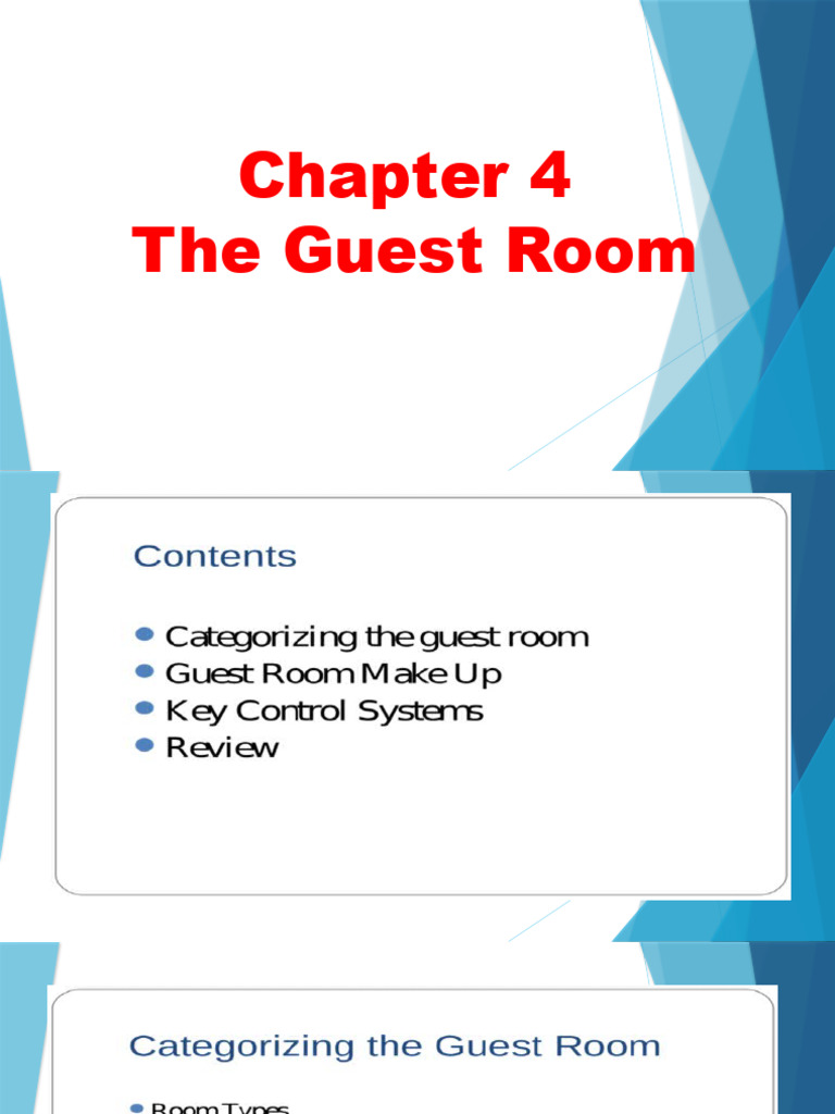 PPP Chapter 4 The Guest Room 1 | PDF | Room | Hotel