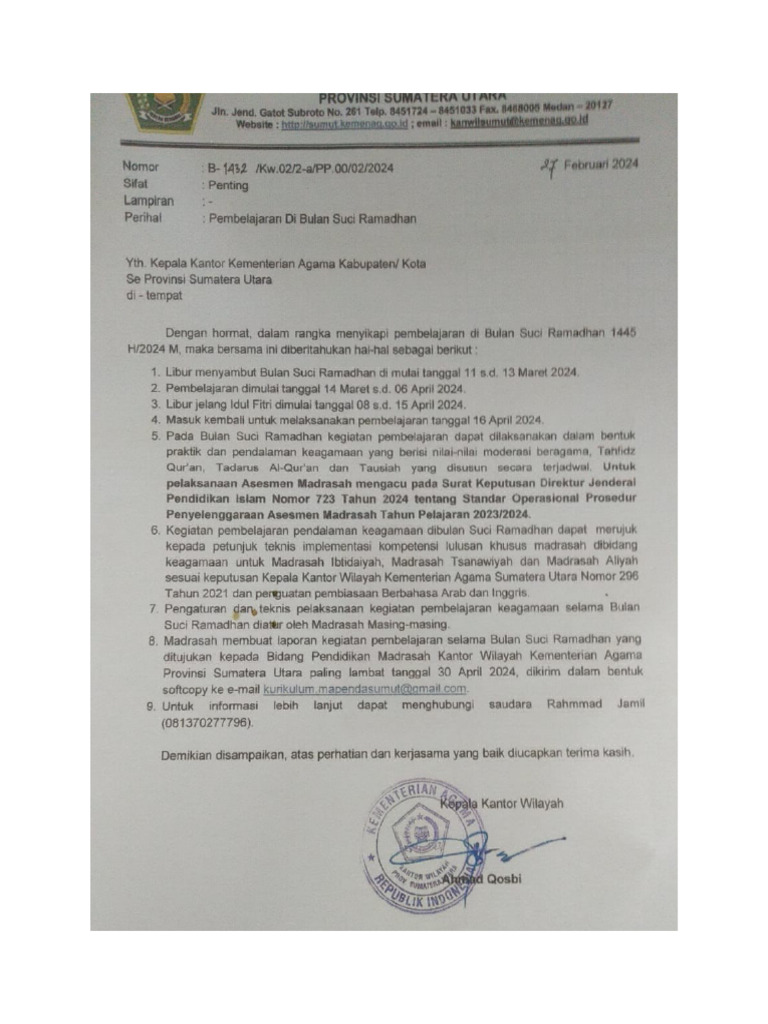 Libur Ramadhan | PDF