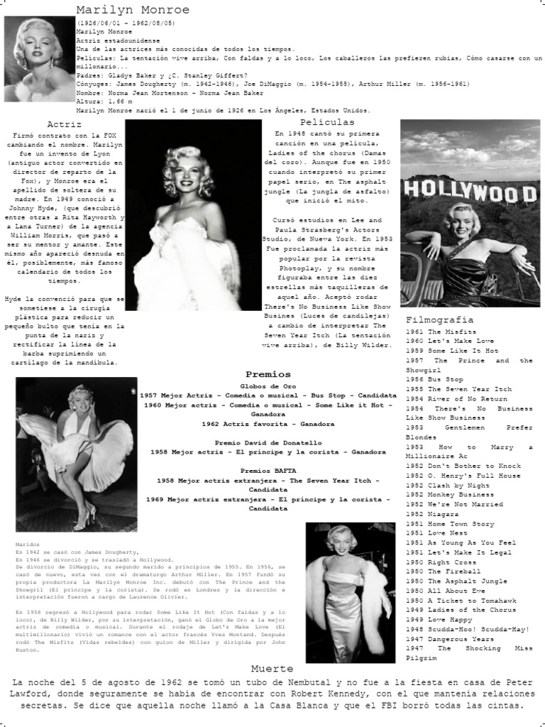 Marilyn Monroee Pliego Bond | PDF | Marilyn Monroe
