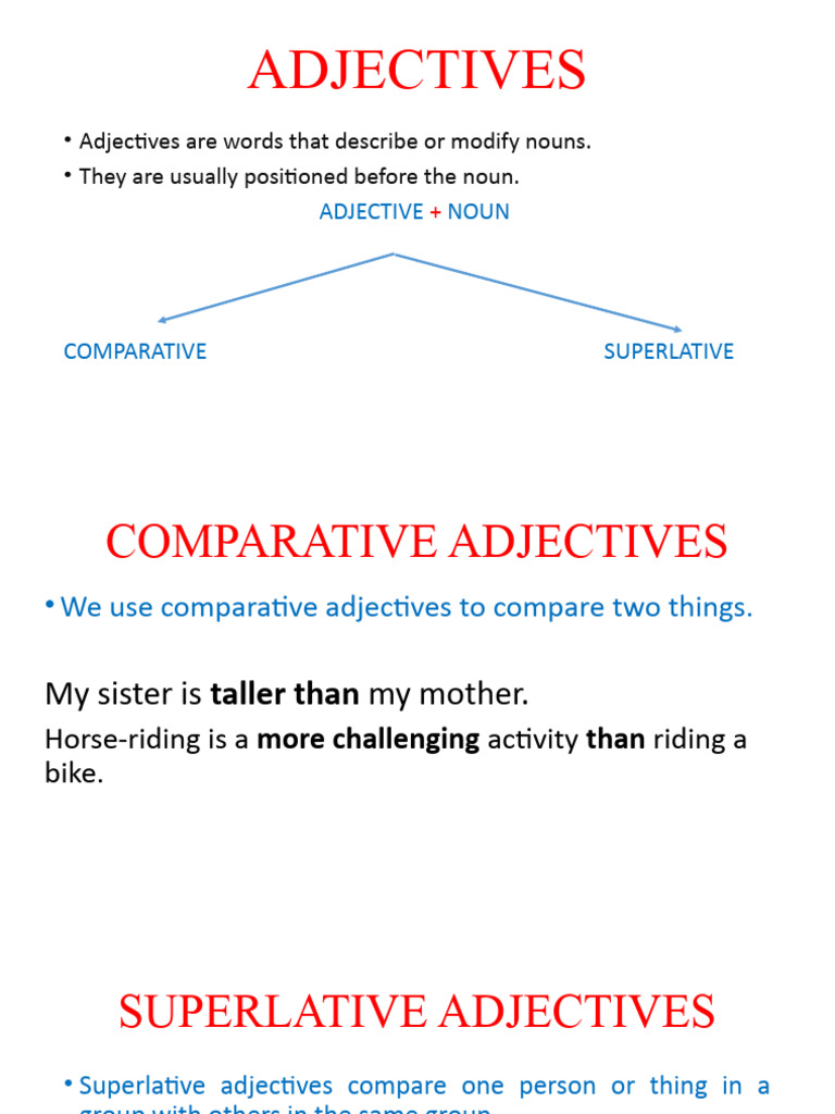 Comparative and Superlative Forms | Download Free PDF | Adjective ...
