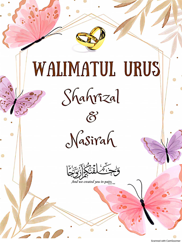 Walimatul Urus Sharizal & Nasirah | PDF