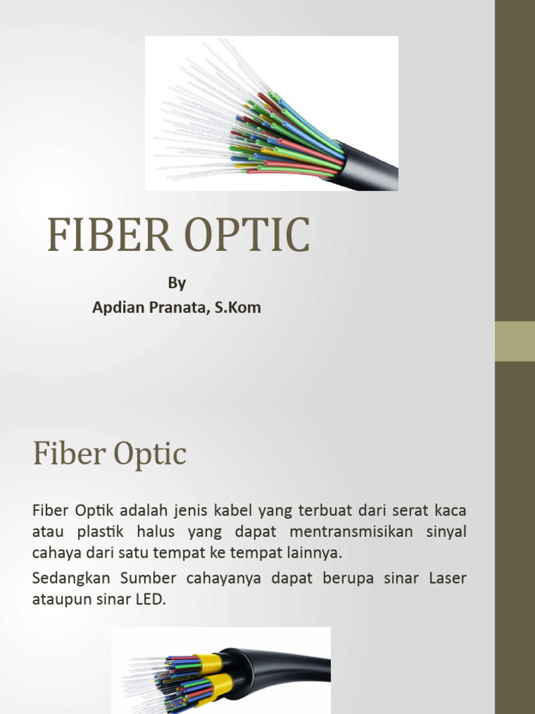 Fiber Optic | PDF | Sains & Matematika | Teknologi & Rekayasa