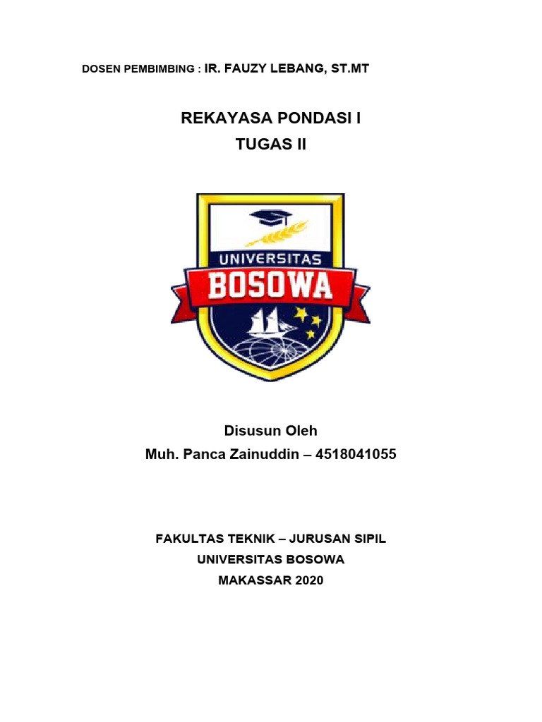 Rek. Pondasi Tugas 4 | PDF
