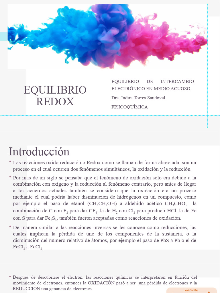 Equilibrio Redox - Its | PDF | Redox | Electrodo