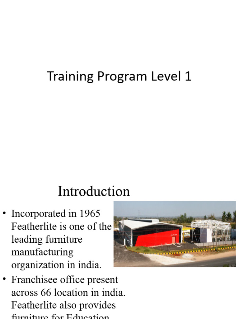 Training Program Level 1 | PDF