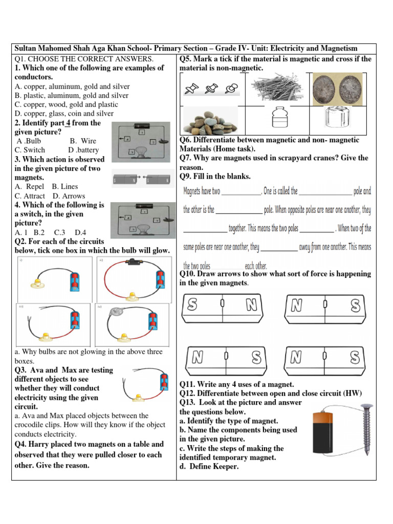 UNIT#4 Investigating Electricity and Magnetism | PDF