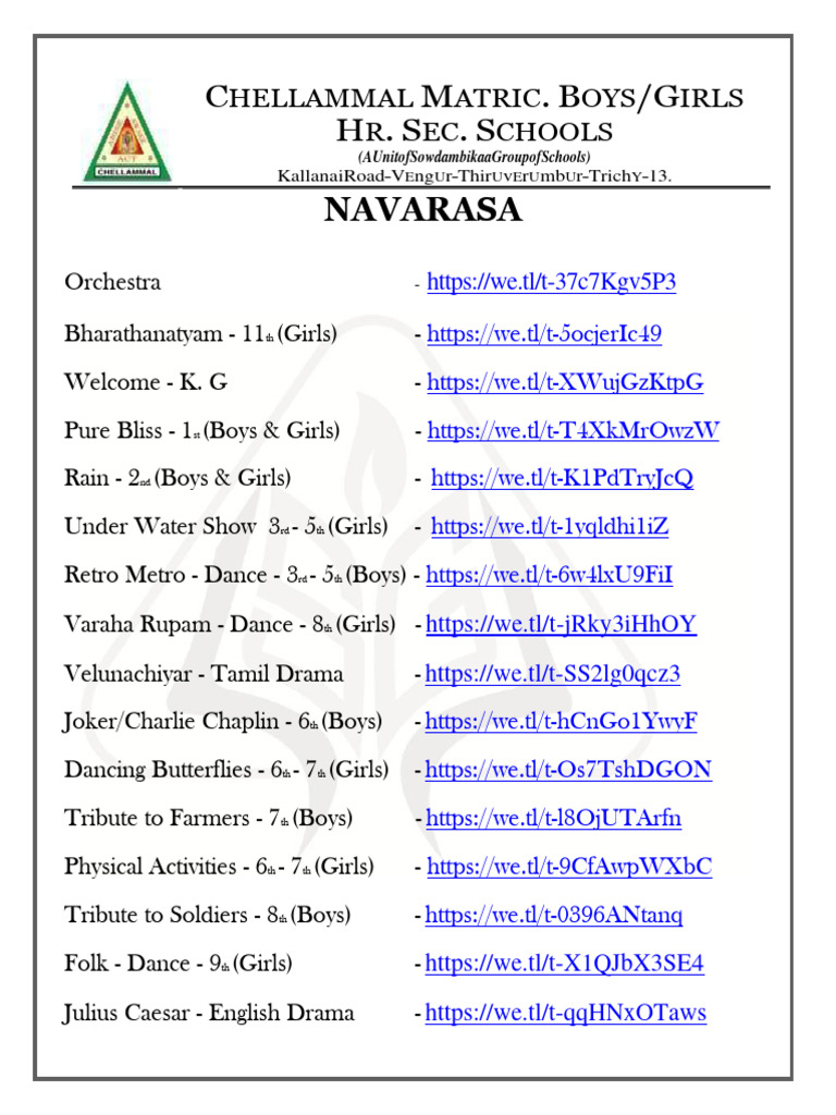 Annual Day-Programme Links Navarasa | PDF