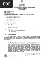 Lac Minutes Sample | PDF | Teachers