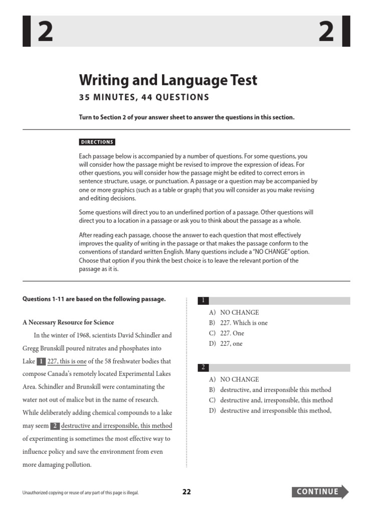 SAT Writing & Language Prep | PDF | Algae | Ecology