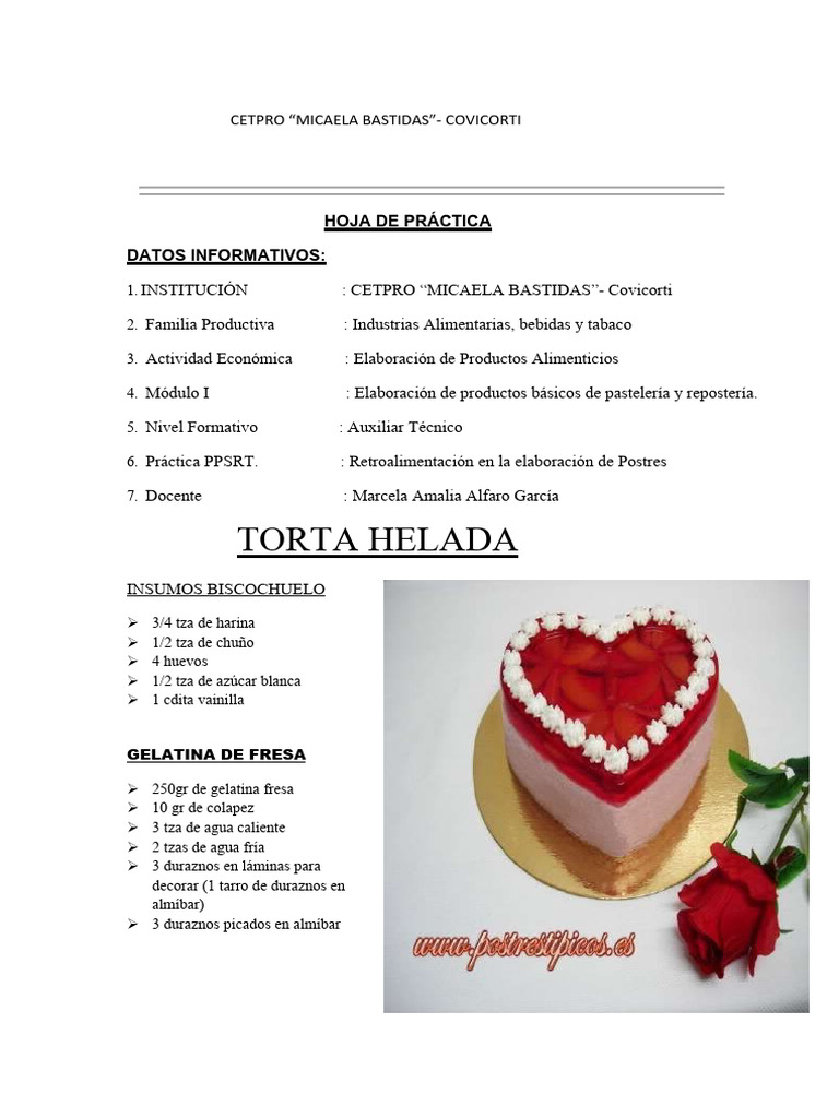Torta Helada-2024 | PDF | Confitería | Postres