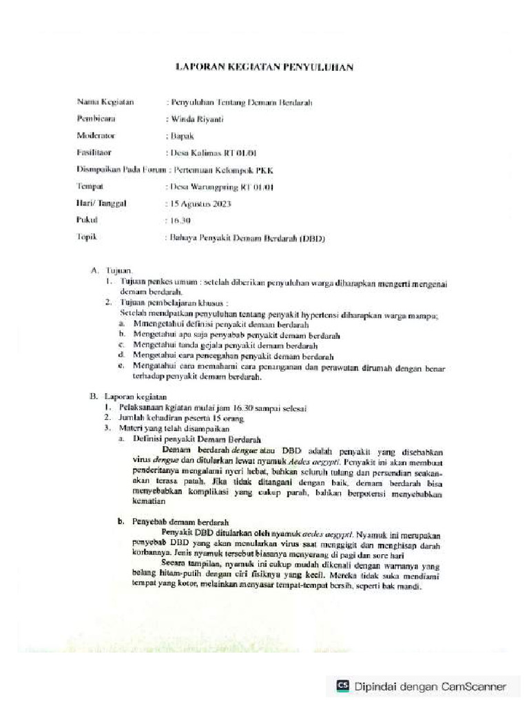 Laporan Sap DBD Compressed | PDF