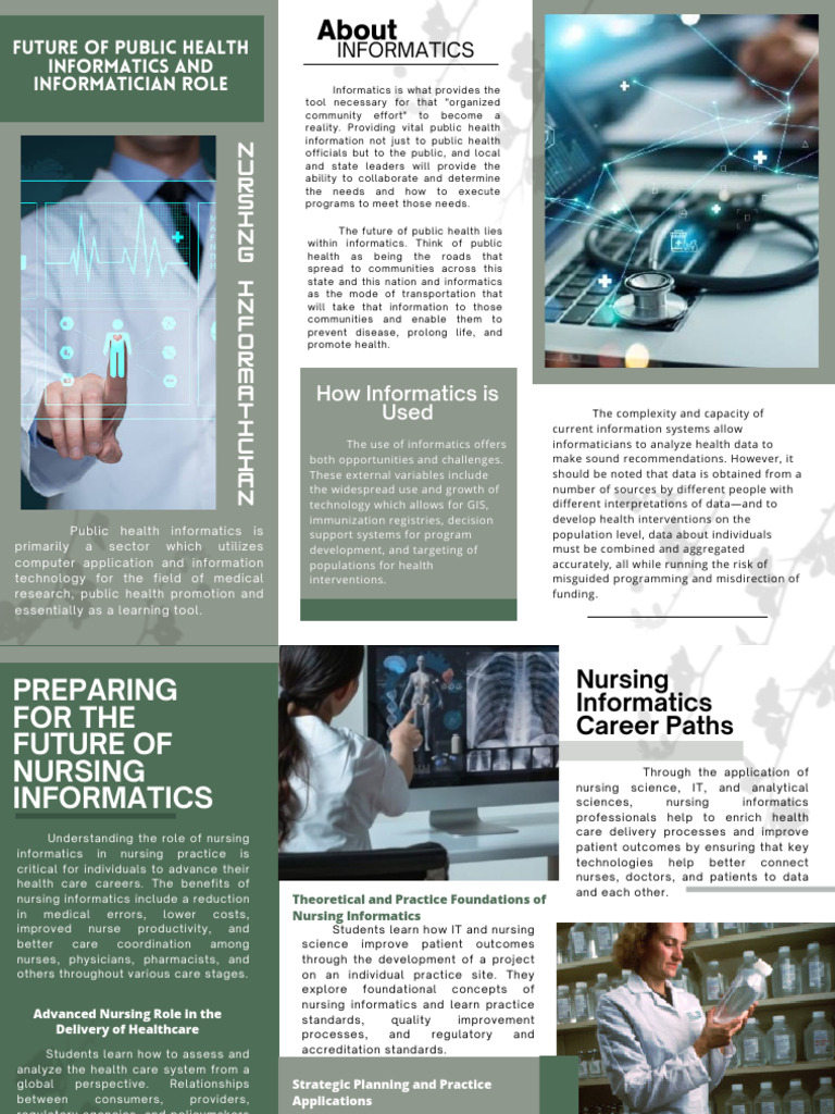 Grey and Green Modern Plant Studio Trifold Brochure | PDF | Nursing | Health Informatics