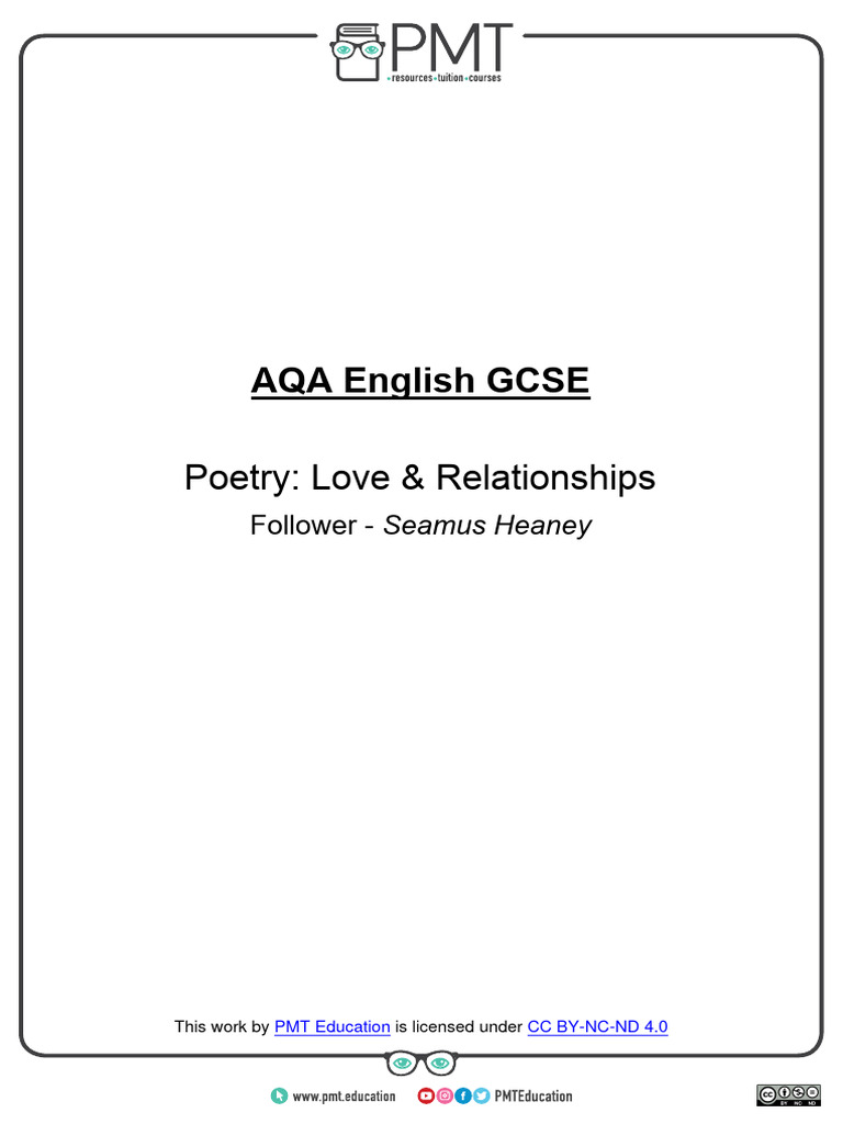 Follower - Seamus Heaney | PDF | Poetry | Linguistics