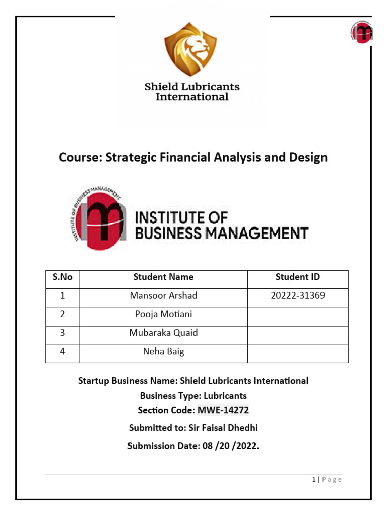 Sfad Final Project LMS | PDF | Revenue | Income Sfad Final Project LMS | PDF | Revenue | Income