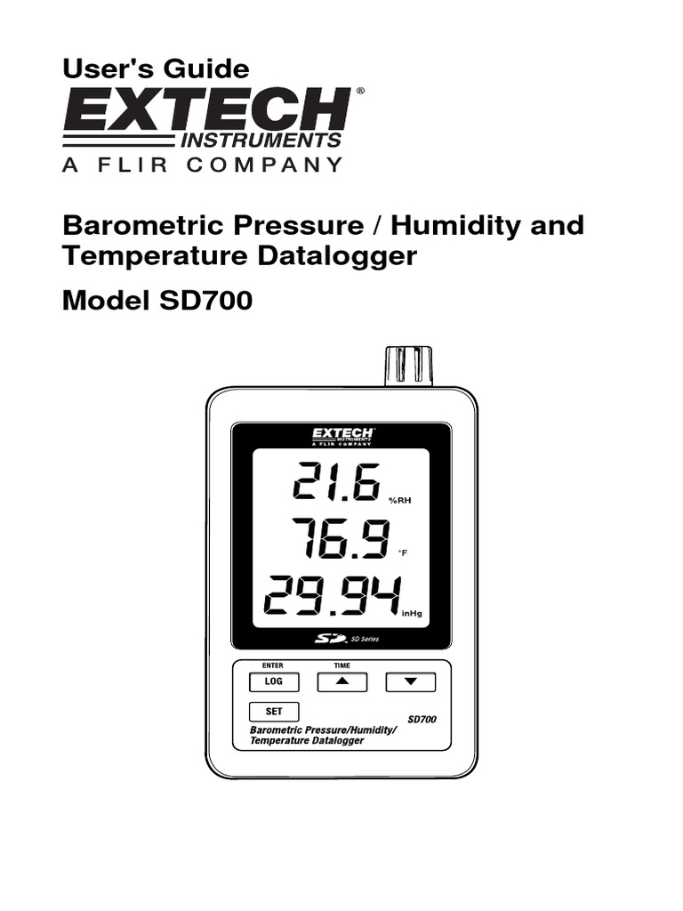 Extech SD700 Manual | PDF | Microsoft Excel | Pascal (Unit)