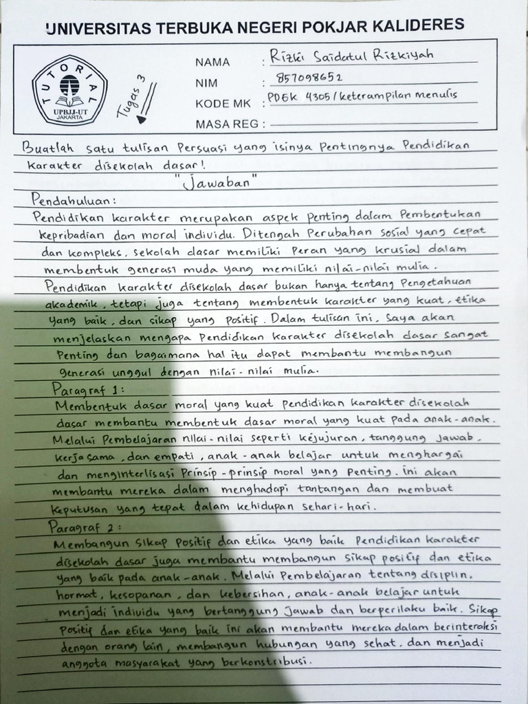 Tugas 3 Keterampilan Menulis Rizki | PDF