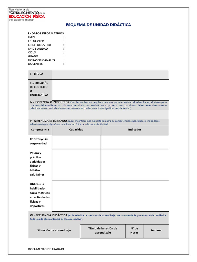6.- Esquema de Unidad Didáctica | PDF | Evaluación | Aprendizaje