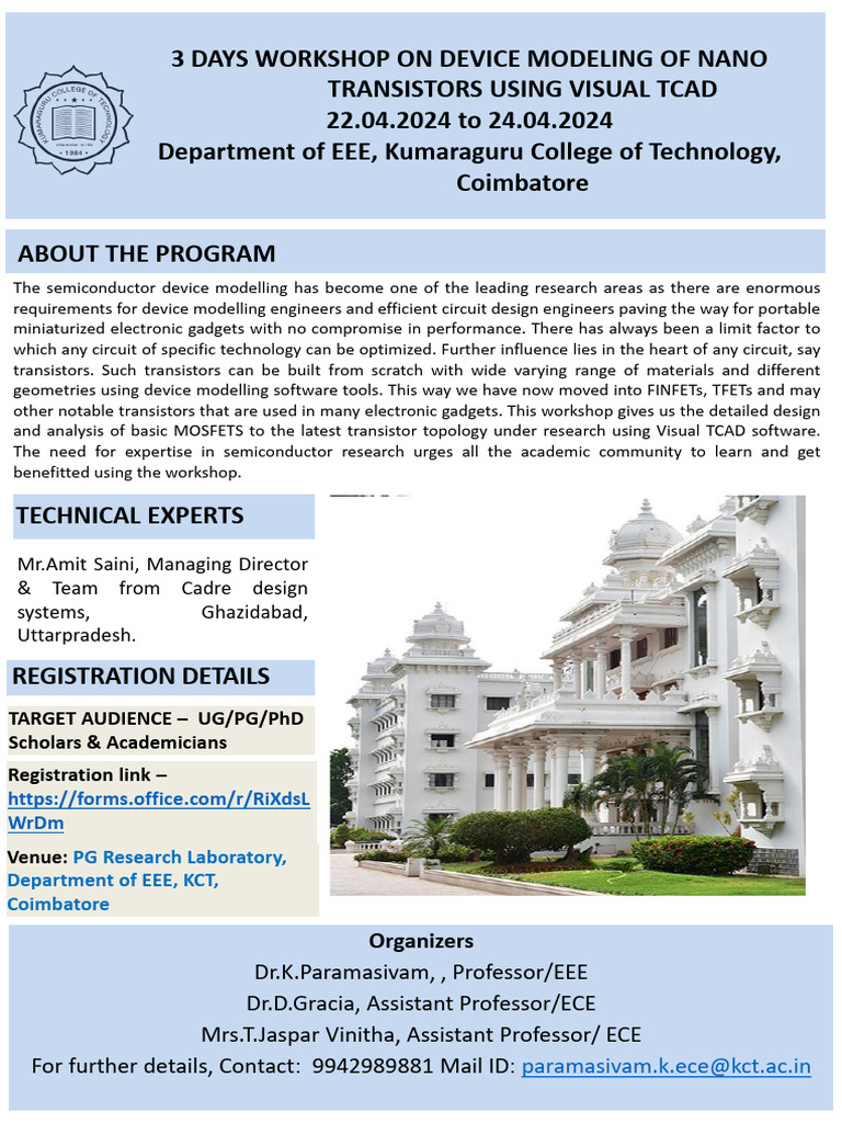 Visual TCAD Workshop Brochure | PDF | Computers | Technology & Engineering