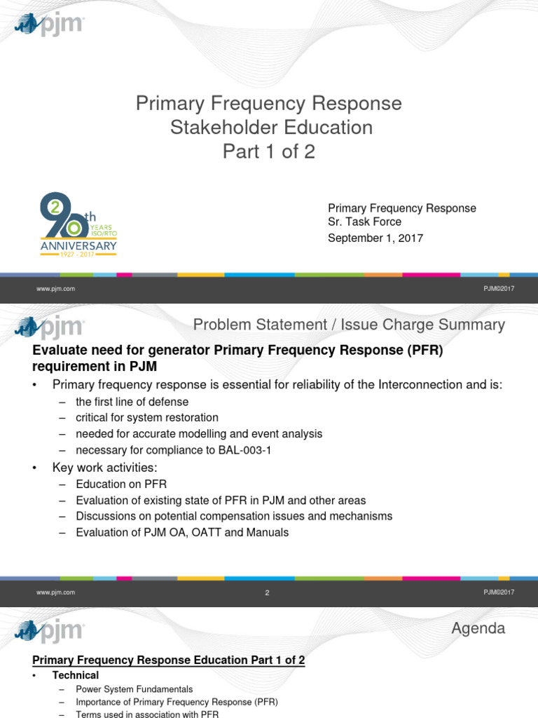 Primary Frequency Response Education Part 1 of 2 | PDF | Electrical ...