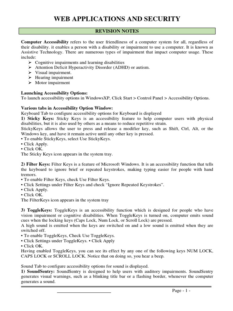 Web Applications and Security Revision Notes | PDF | Digital Subscriber ...