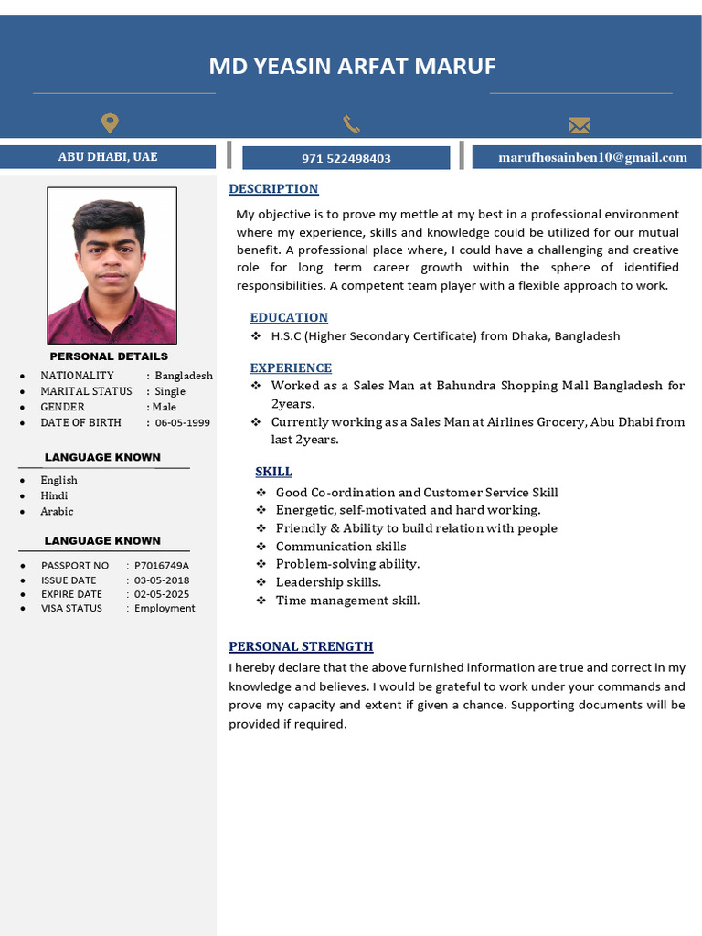 MD Yeasin Arfat Maruf | PDF