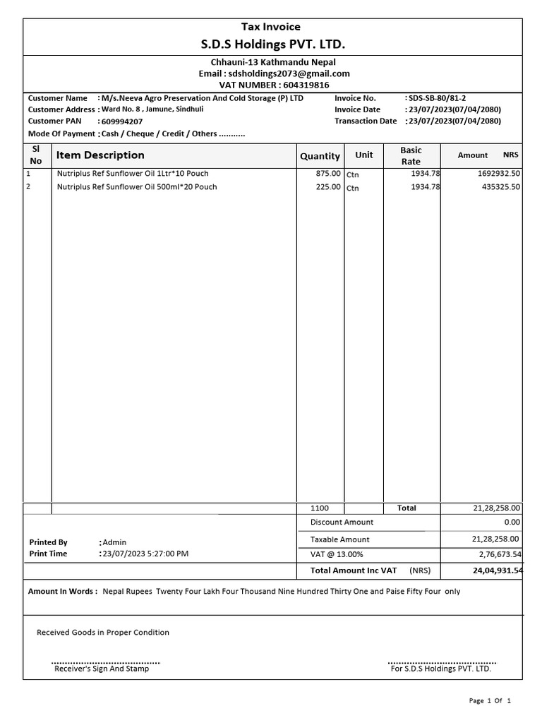 2 | PDF | Value Added Tax | Invoice