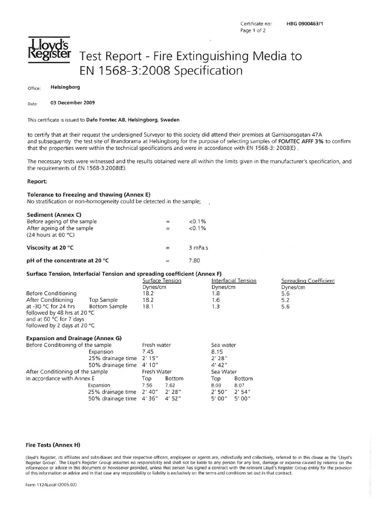 Cert Fomtec Afff 3 en 1568 3 | PDF