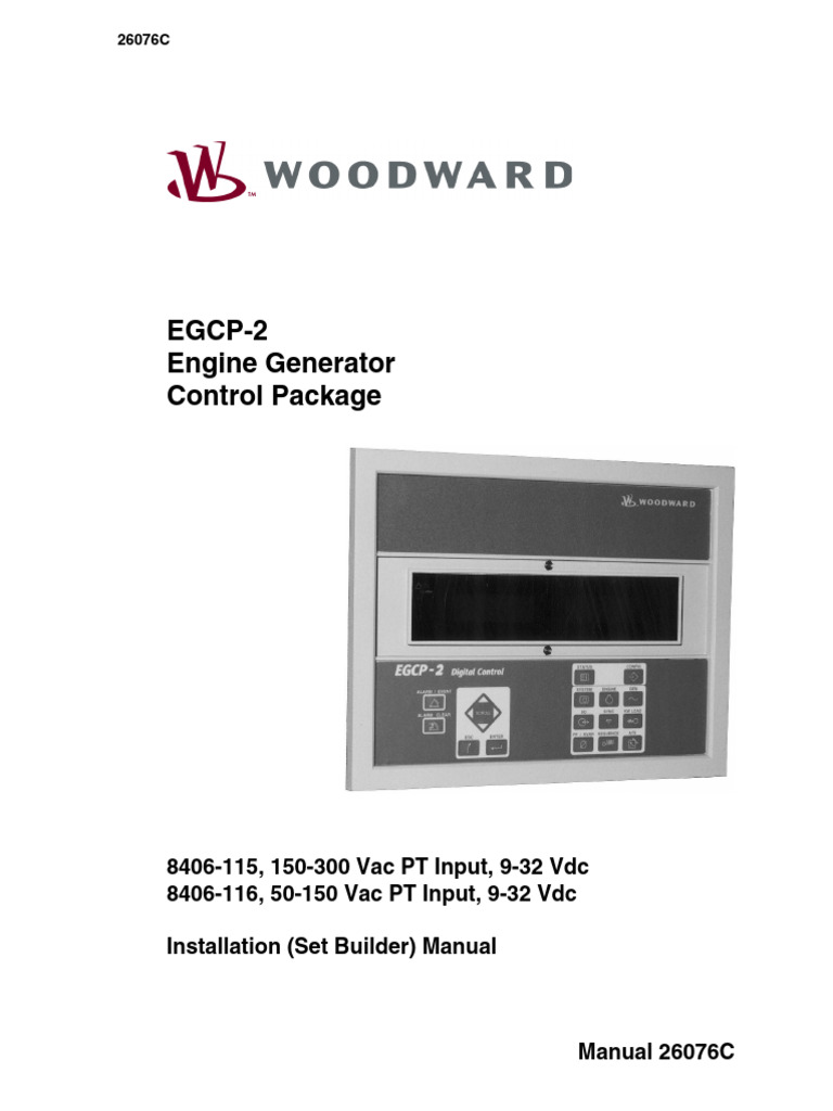 02-EGCP-2 Installation Manual 26076c | PDF | Alternating Current ...