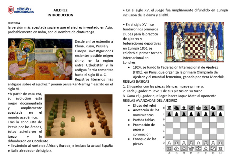 Ajedrez Introduccion Historia | PDF | Ajedrez | Juegos de mesa