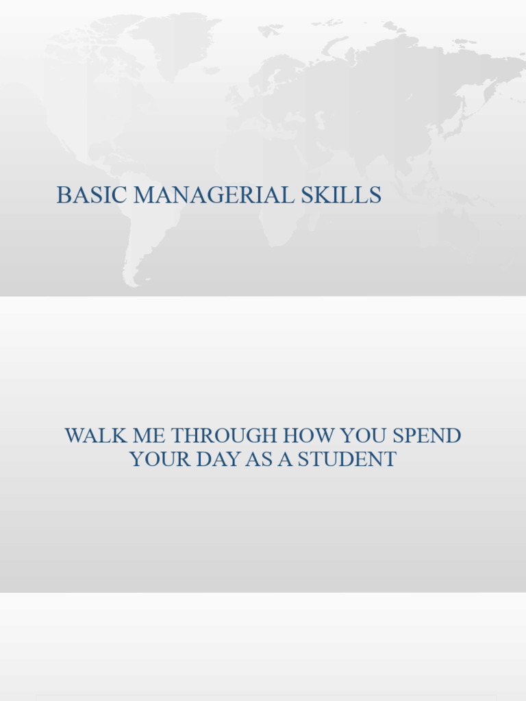 Basic Managerial Skills - L2 | PDF | Skill | Communication