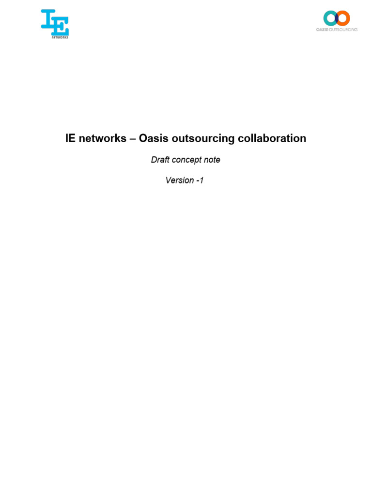 IE-OASIS Concept Note | Download Free PDF | Outsourcing | Computing