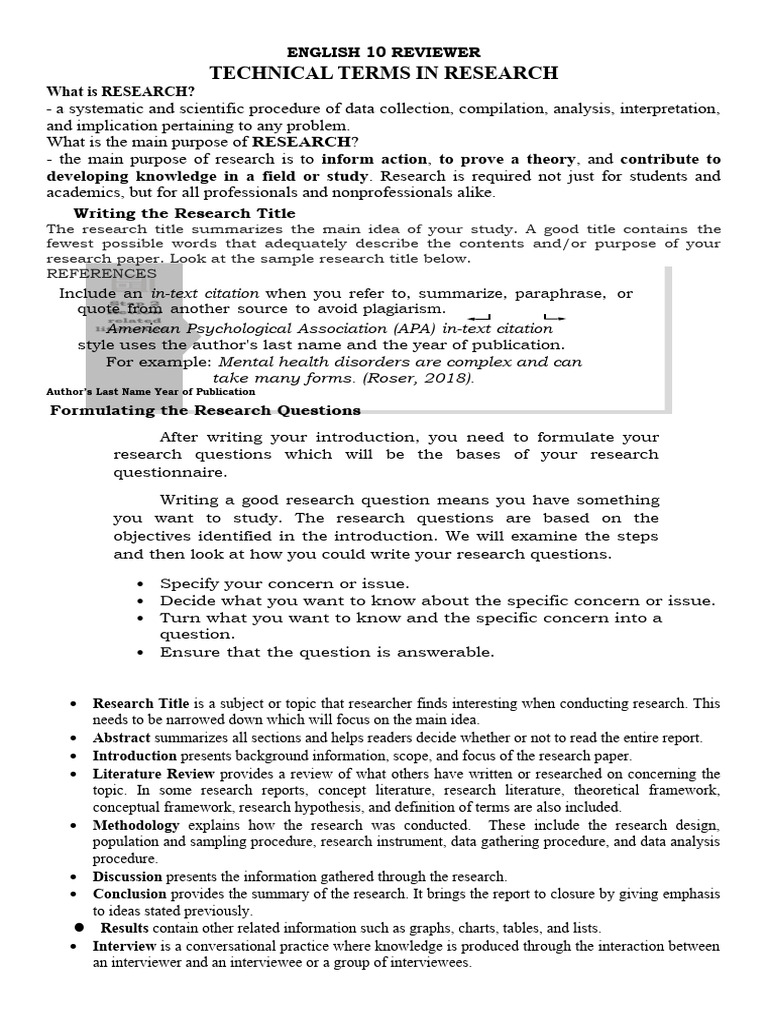 English 10 4TH QRTR Reviewer | PDF | Subject (Grammar) | Verb