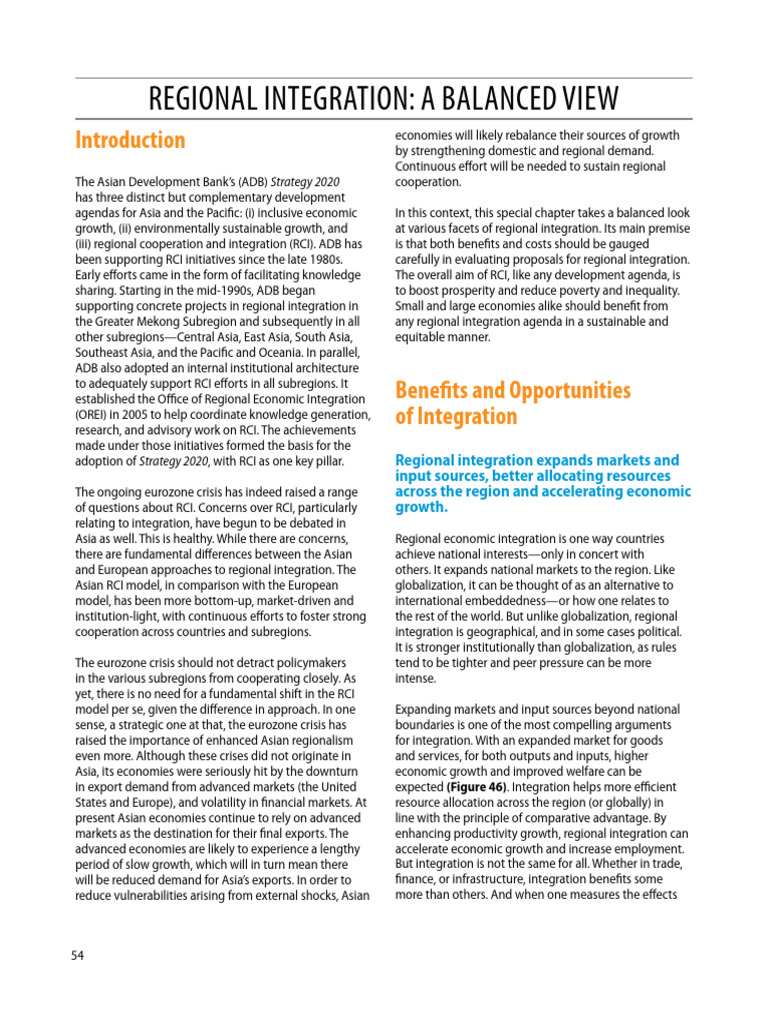 Regional Intigration in Asia | PDF | Economic Inequality ...