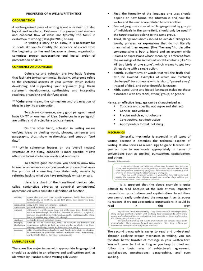 RNW HANDOUT2 | PDF | Word | Essays
