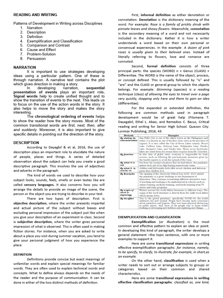 RNW Handout | PDF | Definition | Human Communication