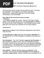 Philippines Executive Branch Overview | PDF | President Of The ...