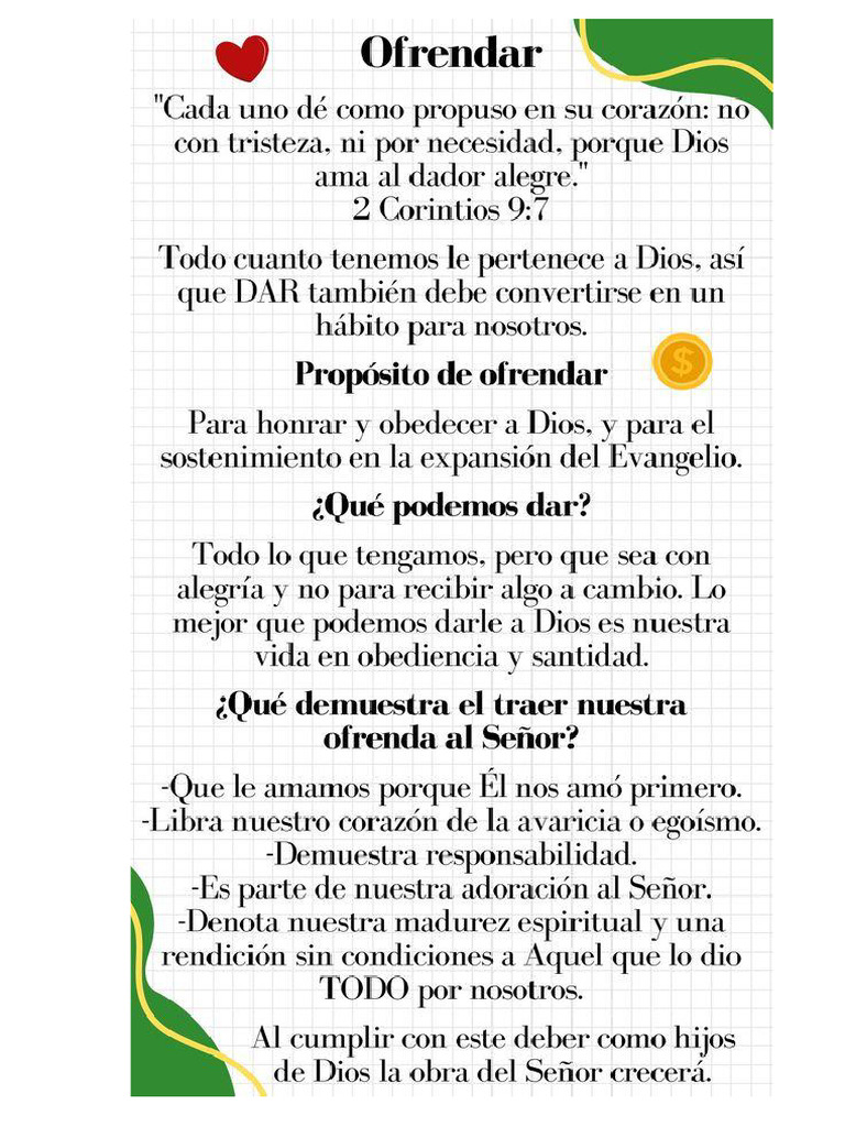 Entendiendo La Ofrenda | PDF