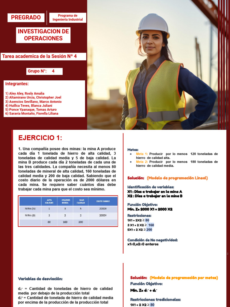 Grupo 04 - Tarea 4 | PDF | Programación lineal