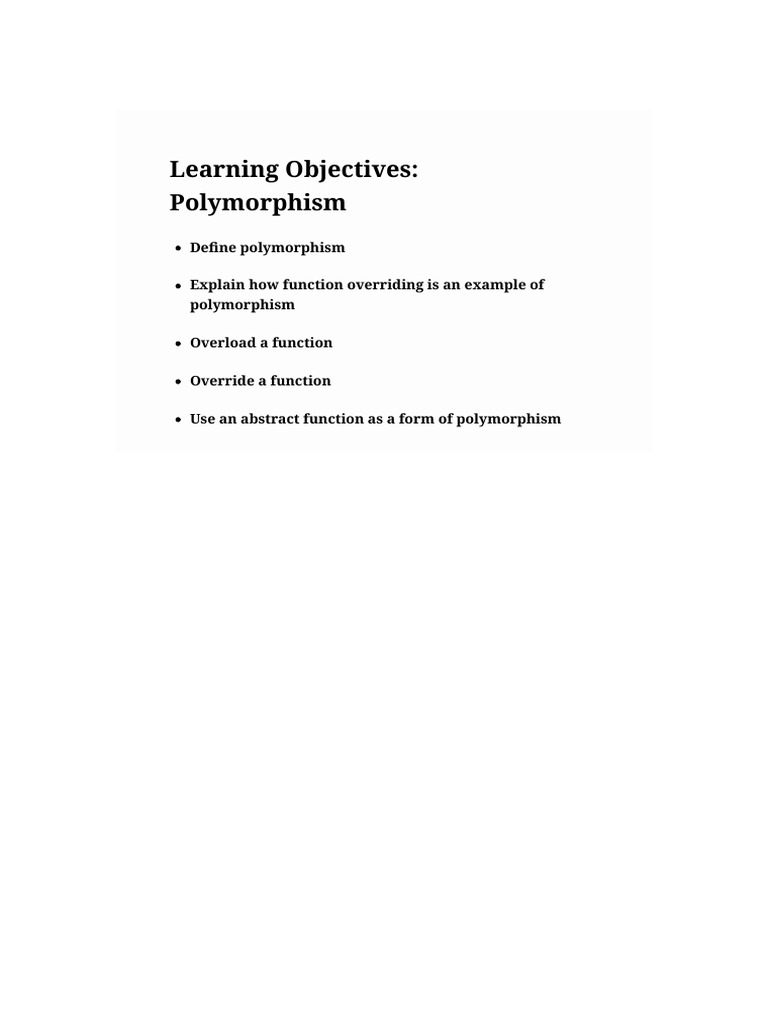 Polymorphism Intro Cpp Pdf Programming Paradigms Computer Engineering 5976